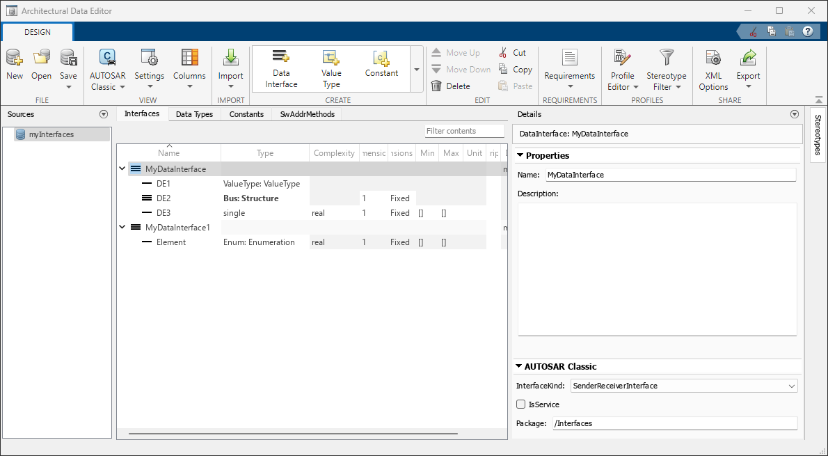 Graphically Manage Autosar Architectural Data Matlab And Simulink 0690
