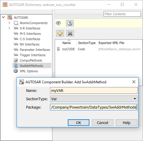 Configure AUTOSAR Data for Calibration and Measurement - MATLAB & Simulink