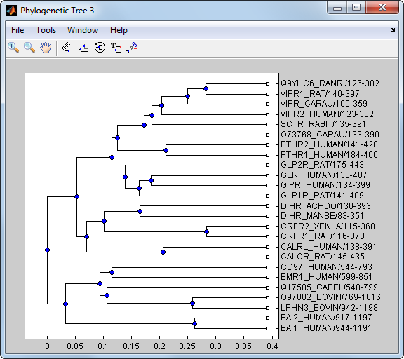 prune - Remove branch nodes from phylogenetic tree - MATLAB