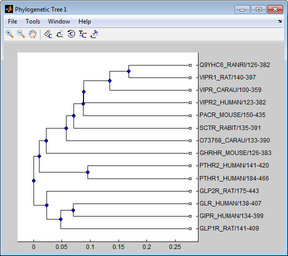 subtree - Extract phylogenetic subtree - MATLAB