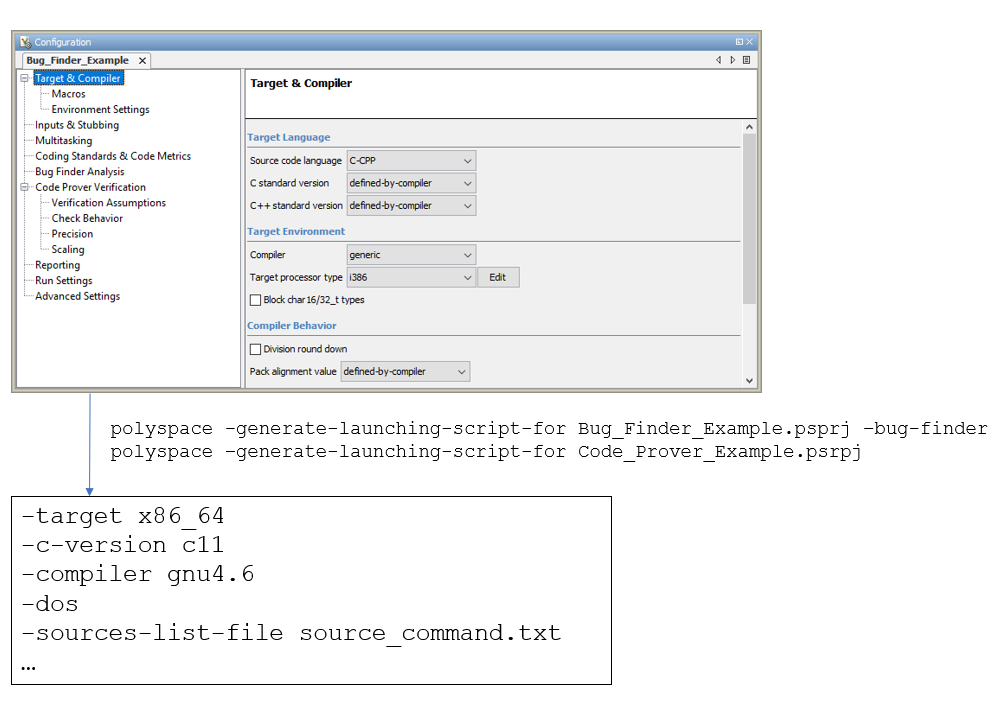 Configure Polyspace Analysis Options in User Interface and Generate Scripts - MATLAB & Simulink