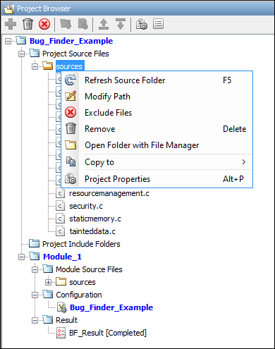 Update Project in Polyspace Desktop User Interface - MATLAB & Simulink