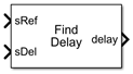 Find Delay - Find delay between two signals - Simulink
