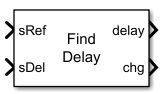 Find Delay - Find delay between two signals - Simulink