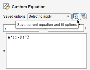 Save Custom Equations and Fit Options - MATLAB & Simulink