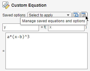 Save Custom Equations and Fit Options - MATLAB & Simulink