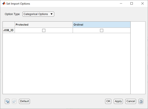 Customize Import Options Using Database Explorer App - MATLAB & Simulink