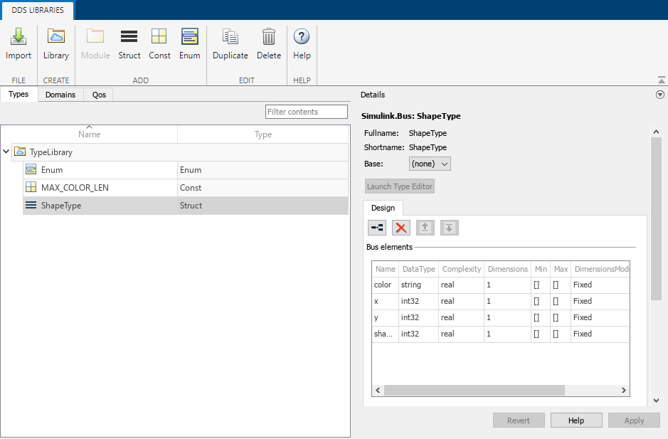 Manage DDS aspects of an application - MATLAB