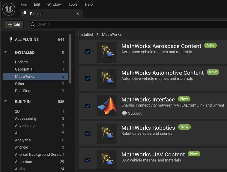 Create Empty Project in Unreal Engine - MATLAB & Simulink