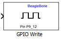 GPIO Write - Set GPIO pin status - Simulink