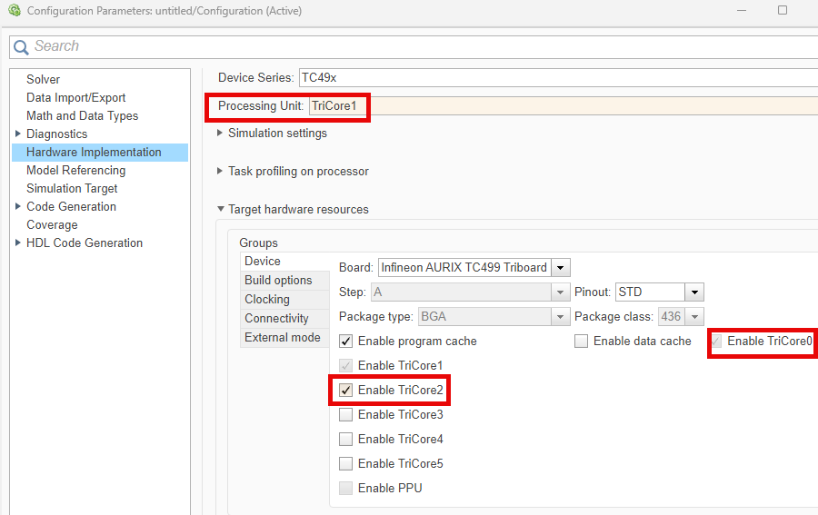 Top-Level Models Using TriCores of Infineon AURIX - MATLAB & Simulink