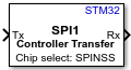 SPI Controller Transfer - Write data to and read data from SPI peripheral device - Simulink