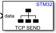 TCP Send - Send data over TCP/IP network to remote host - Simulink
