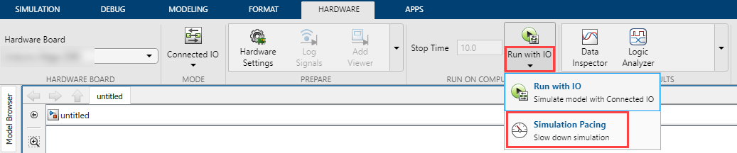 Communicate With Hardware Using Connected Io Matlab And Simulink