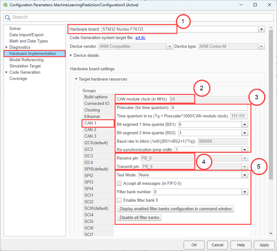 Migrate CAN Block Usage to STM32 Processor Based Library Block - MATLAB & Simulink