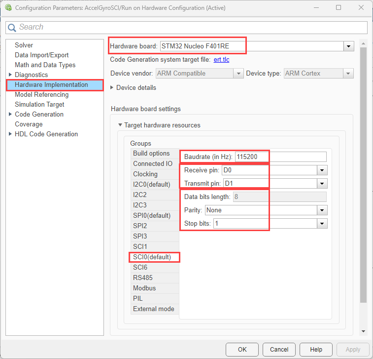 Migrate Sci Block Usage To Stm32 Processor Based Library Block Matlab And Simulink
