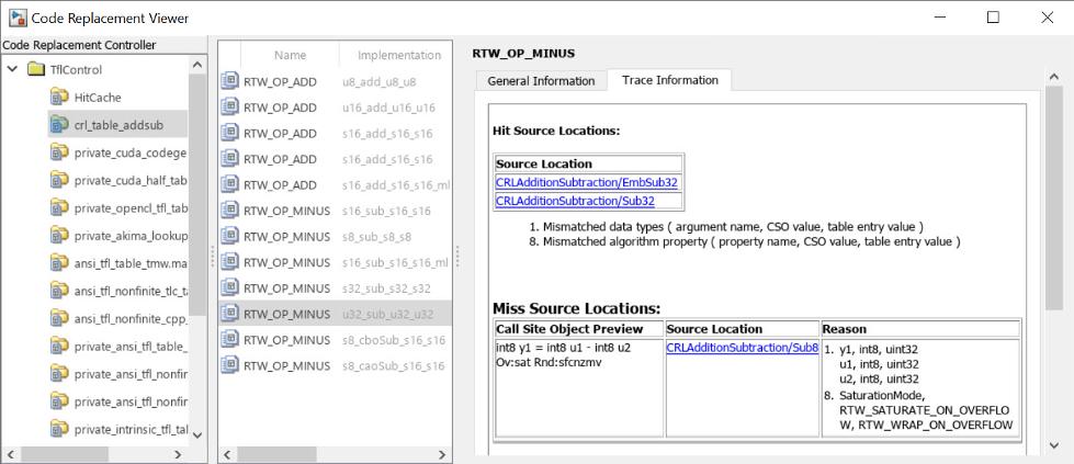 Troubleshoot Code Replacement Misses - MATLAB & Simulink