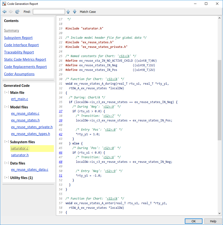 Code Generation of Stateflow Blocks - MATLAB & Simulink