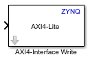 AXI4-Interface Write - Write data to IP core on AMD SoC Device - Simulink