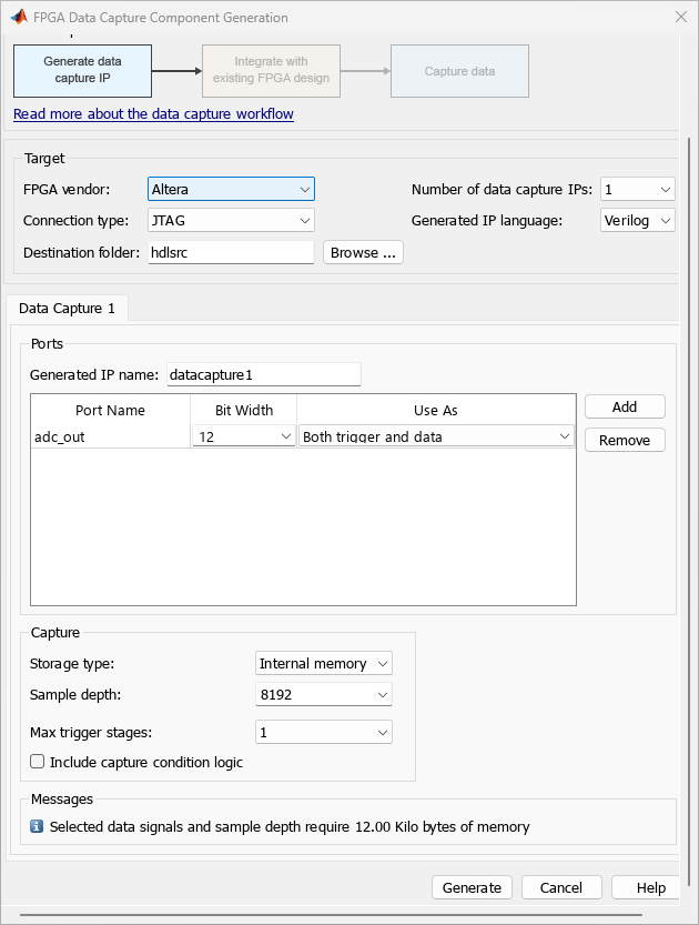 Stream Audio Signal from Intel FPGA Board Using Ready-to-Capture Signal - MATLAB & Simulink Example