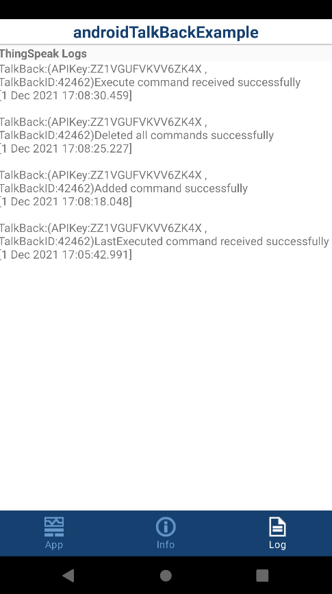 Communicate Using Thingspeak Talkback On Android Matlab And Simulink Example