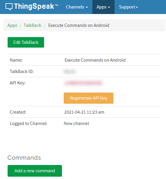 Communicate Using ThingSpeak TalkBack on Android - MATLAB & Simulink Example
