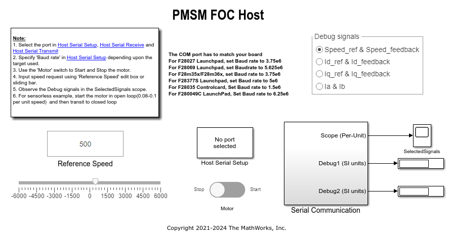 Sensorless Field-Oriented Control of PMSM Using C2000 Processors - MATLAB & Simulink