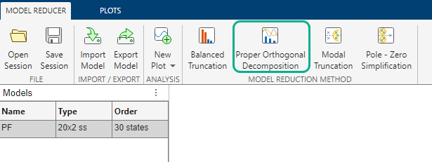 Proper Orthogonal Decomposition Using Model Reducer - MATLAB & Simulink
