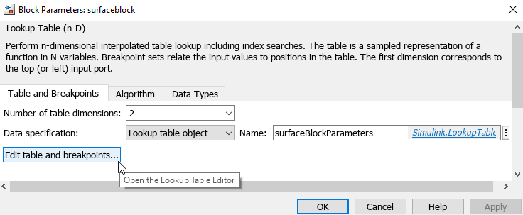 Export Fit from Curve Fitter App to Simulink Lookup Table - MATLAB ...