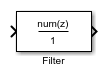 block - Generate block from a digital filter - MATLAB