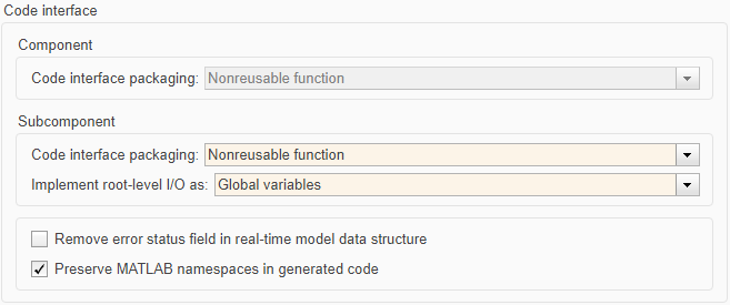Configure Code Interface Packaging and Root-Level I/O Data for Model References - MATLAB & Simulink