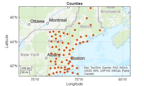 Customize Appearance of Geographic Axes - MATLAB & Simulink