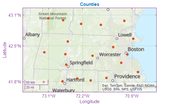 Customize Appearance of Geographic Axes - MATLAB & Simulink