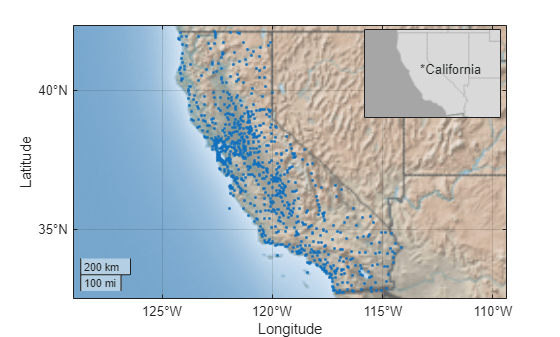 geoaxes - Create geographic axes - MATLAB