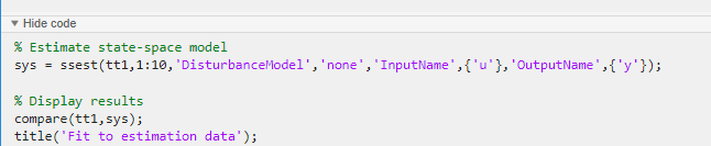 Estimate State-Space Model - Estimate state-space model using time or frequency data in the Live ...