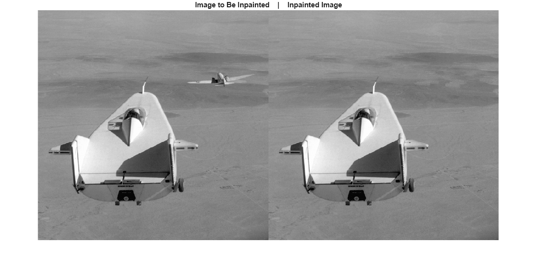 inpaintExemplar - Restore specific image regions using exemplar-based image inpainting - MATLAB
