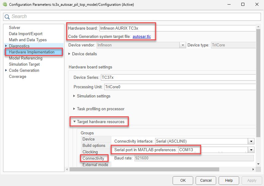Pil Simulation For Autosar Software Component With Infineon Aurix Tc3x Microcontroller Matlab