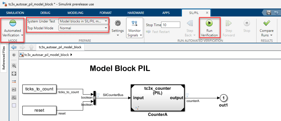 Pil Simulation For Autosar Software Component With Infineon Aurix Tc3x Microcontroller Matlab
