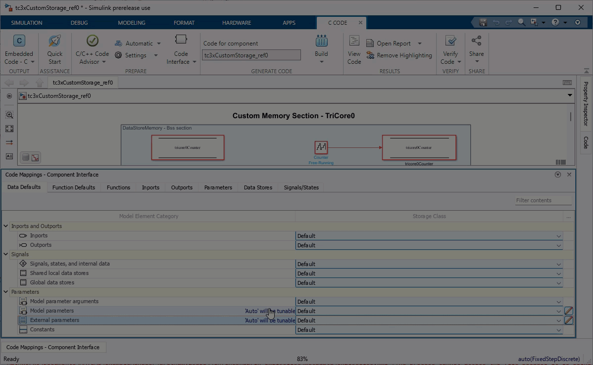 Custom Storage Class for Infineon AURIX TC3x Microcontrollers - MATLAB & Simulink