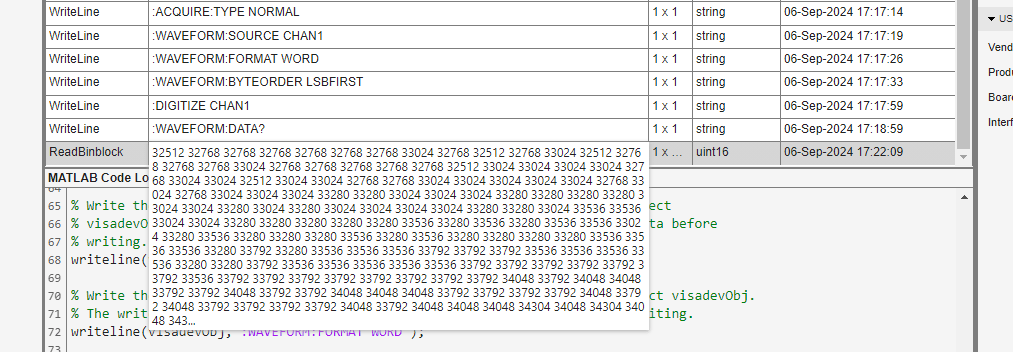 Generate and Read Waveform Data from Oscilloscope Using VISA Explorer App - MATLAB & Simulink