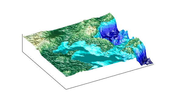 Colored Surface Shaded Relief - MATLAB & Simulink