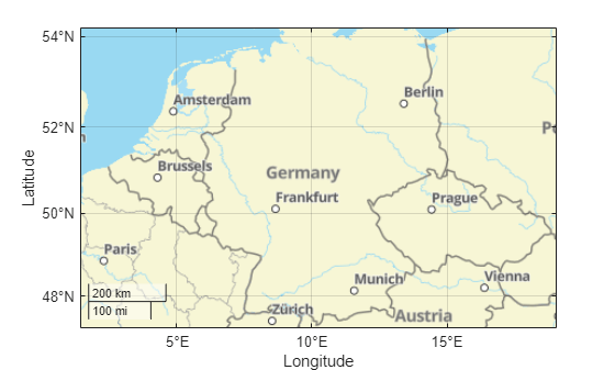 Customize Appearance Of Vector Basemaps Matlab And Simulink