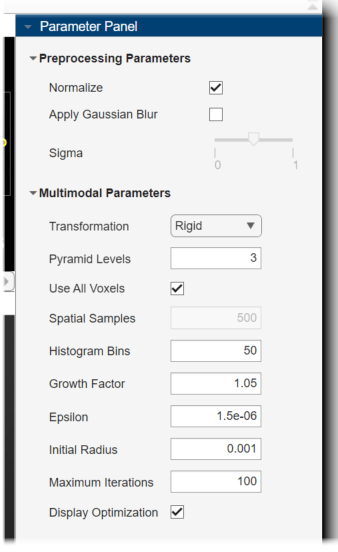 Rigid Registration Using Medical Registration Estimator App Matlab And Simulink