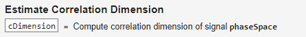 Estimate Correlation Dimension - Estimate the correlation dimension of a uniformly sampled ...