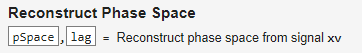 Reconstruct Phase Space - Reconstruct phase space of a uniformly sampled signal in the Live ...