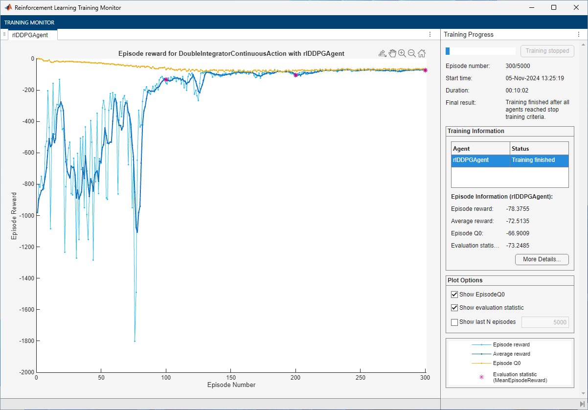 Compare Agents on the Continuous Double Integrator Environment - MATLAB ...