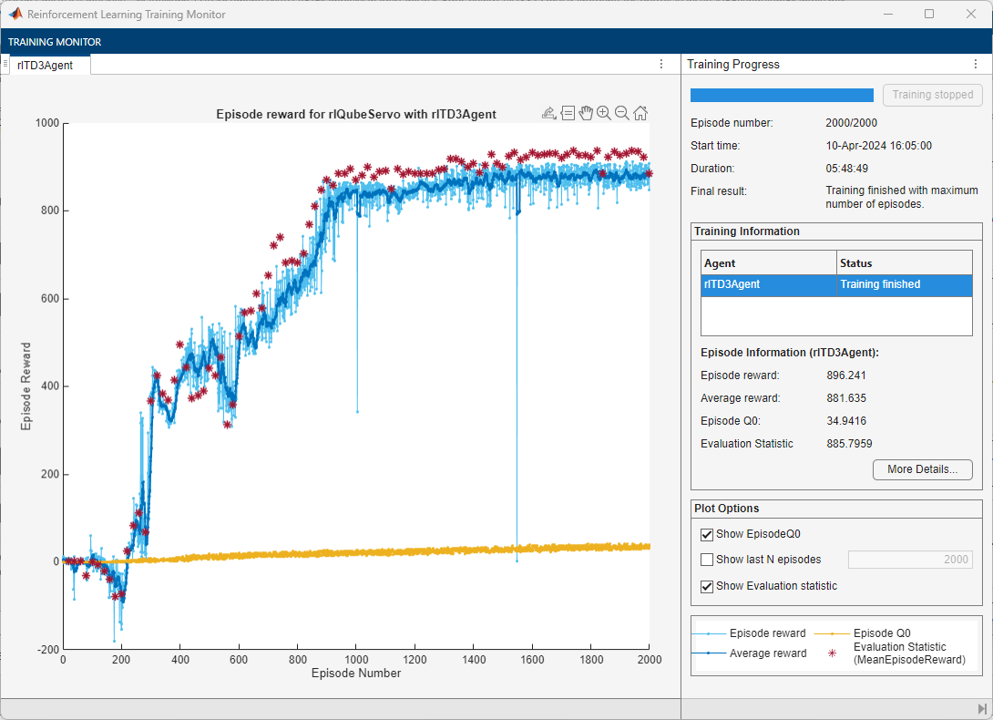 Train Reinforcement Learning Agents to Control Quanser QUBE Pendulum ...
