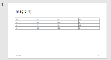 mlreportgen.ppt.Slide - Presentation slide - MATLAB