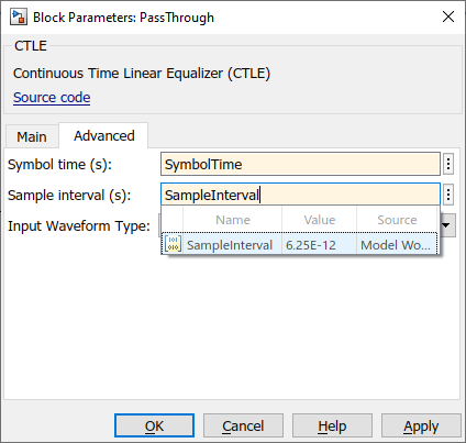 Implement Custom CTLE in SerDes Toolbox PassThrough Block - MATLAB & Simulink
