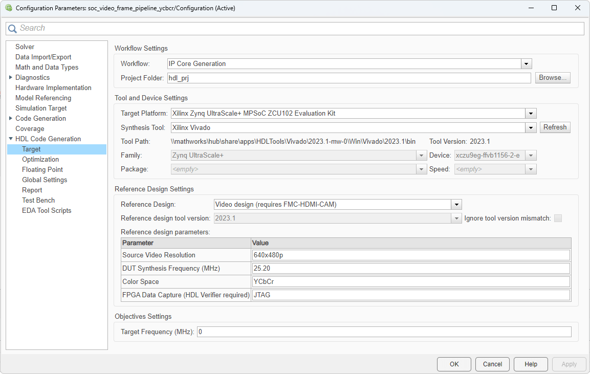 Frame Based Video Pipeline Using Zynq Ultrascale And Fmc Hdmi Cam Matlab And Simulink